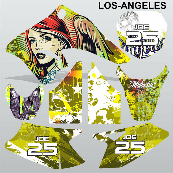 SUZUKI DRZ 70 LOS-ANGELES motocross racing decals set MX graphics stri ...