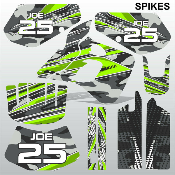 Kawasaki KDX 250 1991-1994 SPIKES motocross racing decals set MX graph ...